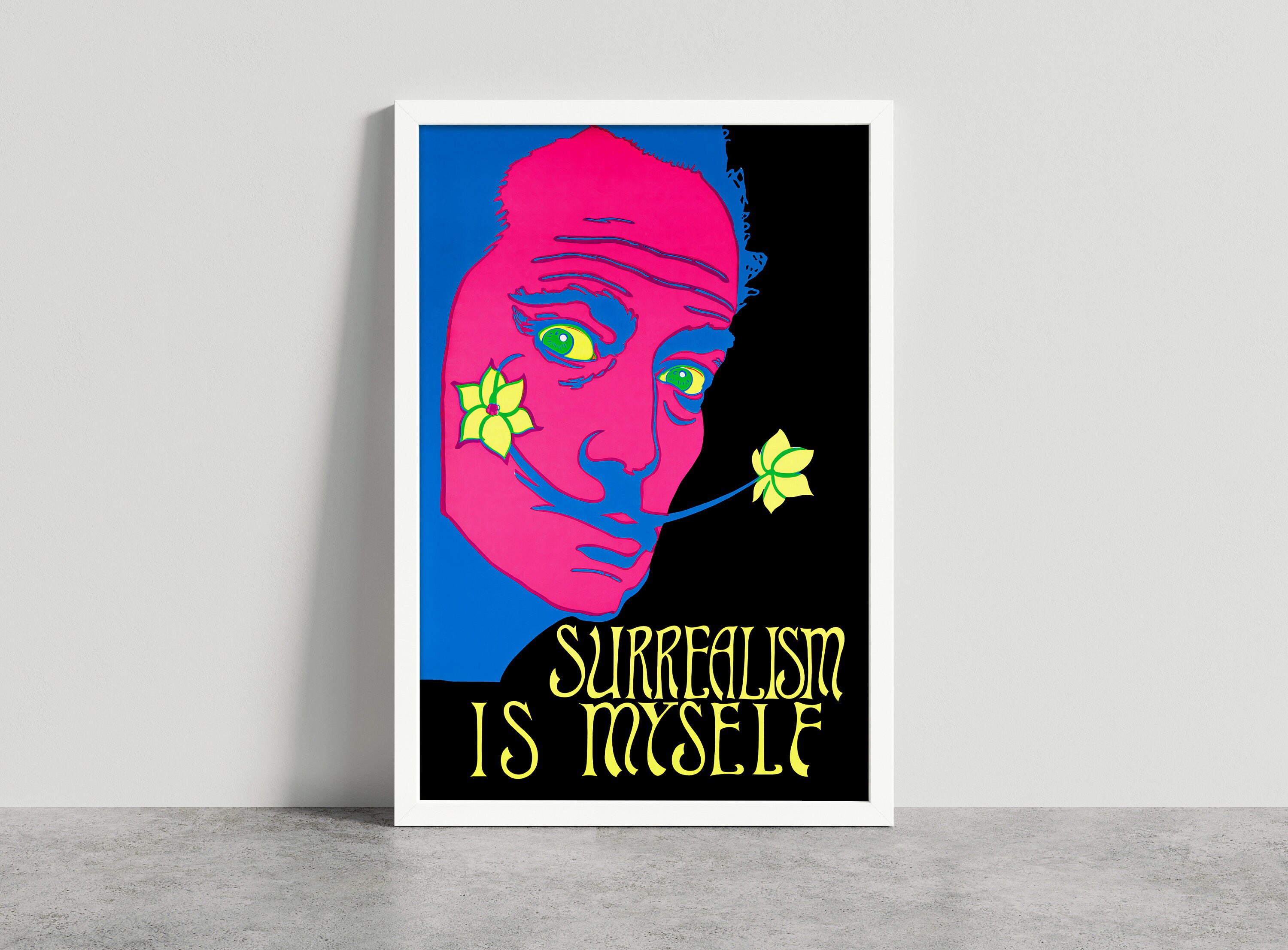 Salvador Dali Blacklight Poster Print: Surrealism Art - Etsy
