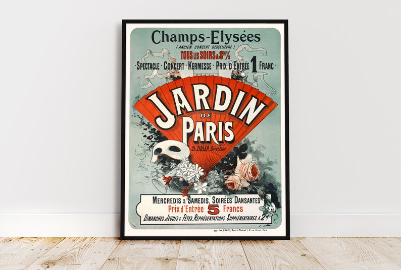 Vintage Champs-elysées Concert Poster Reprint Ancien Concert - Etsy
