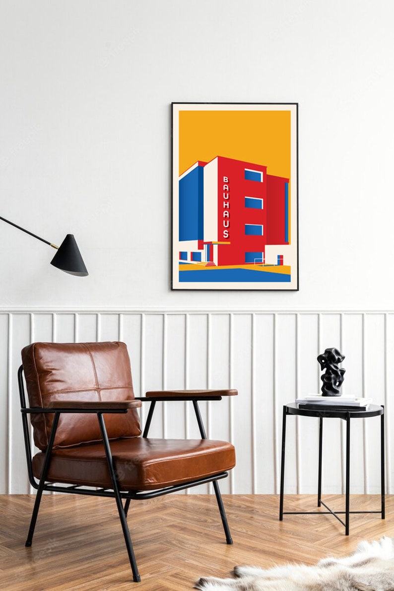 Bauhaus Portrait of the Iconic Bauhaus School Building Poster, Bauhaus ...