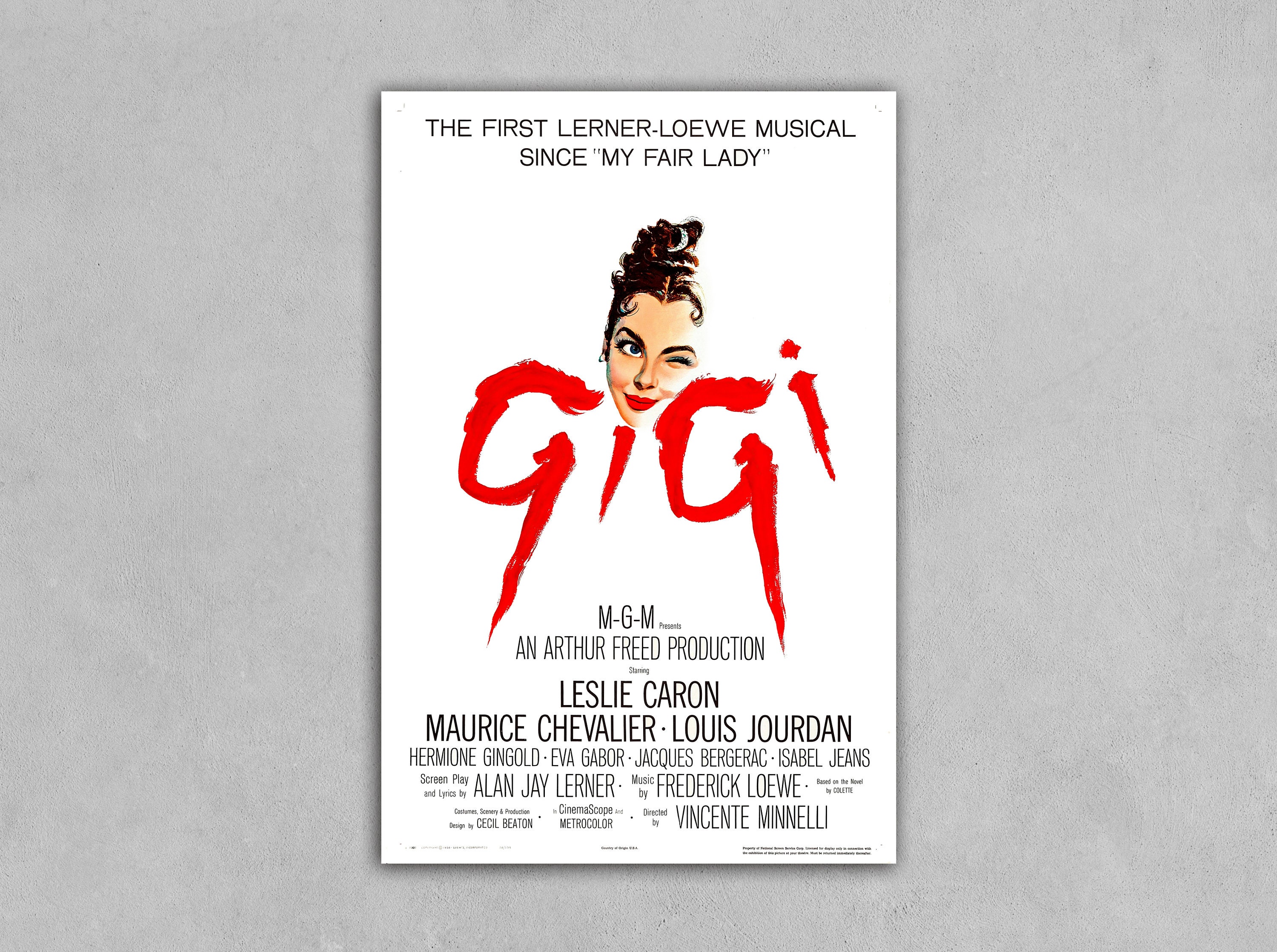 Gigi 1958 With Leslie Caron Poster Reprint - Etsy
