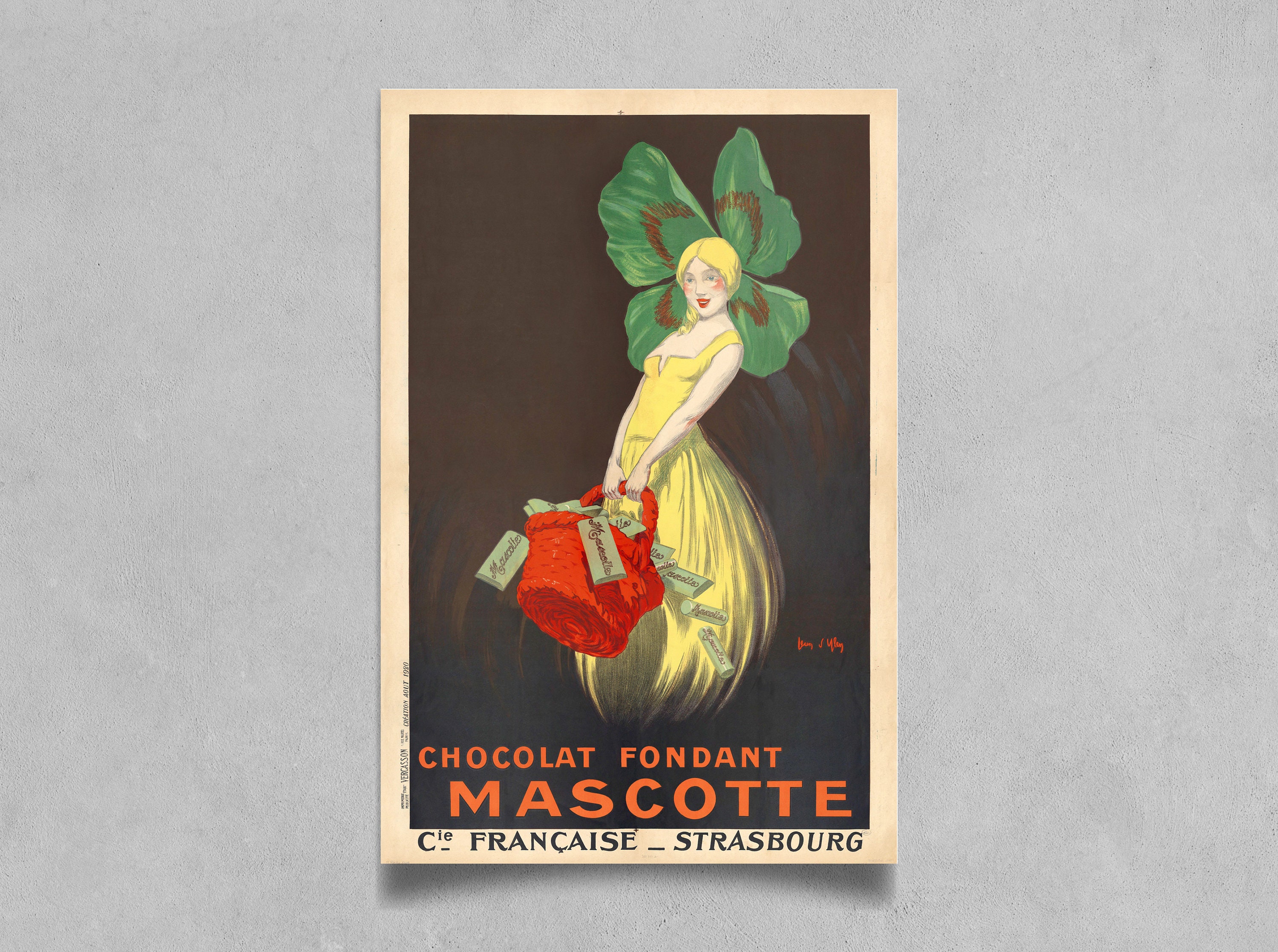 Chocolat Fondant Mascotte Poster Print French Confectionery Art Vintage ...