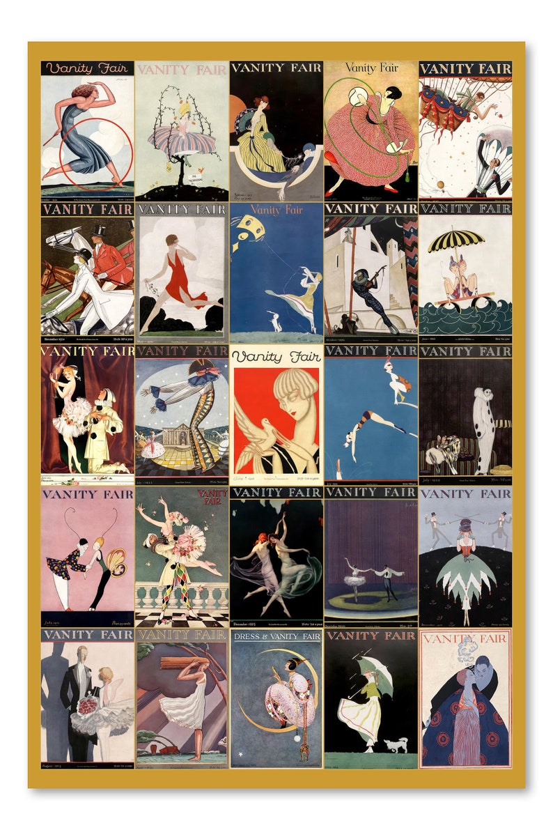 Vintage Vanity Fair Covers Collage Poster - Etsy