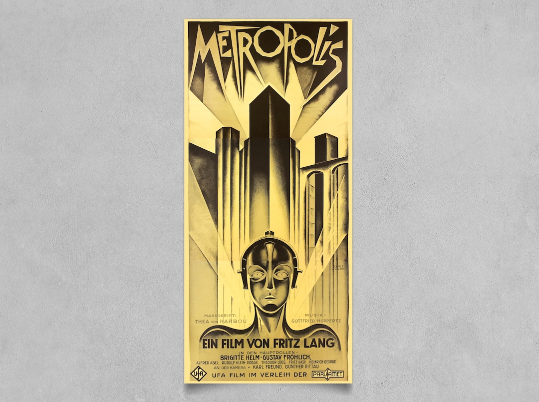 Metropolis Fritz Lang Sci-fi Movie Poster Print – Classic Cinema Wall ...
