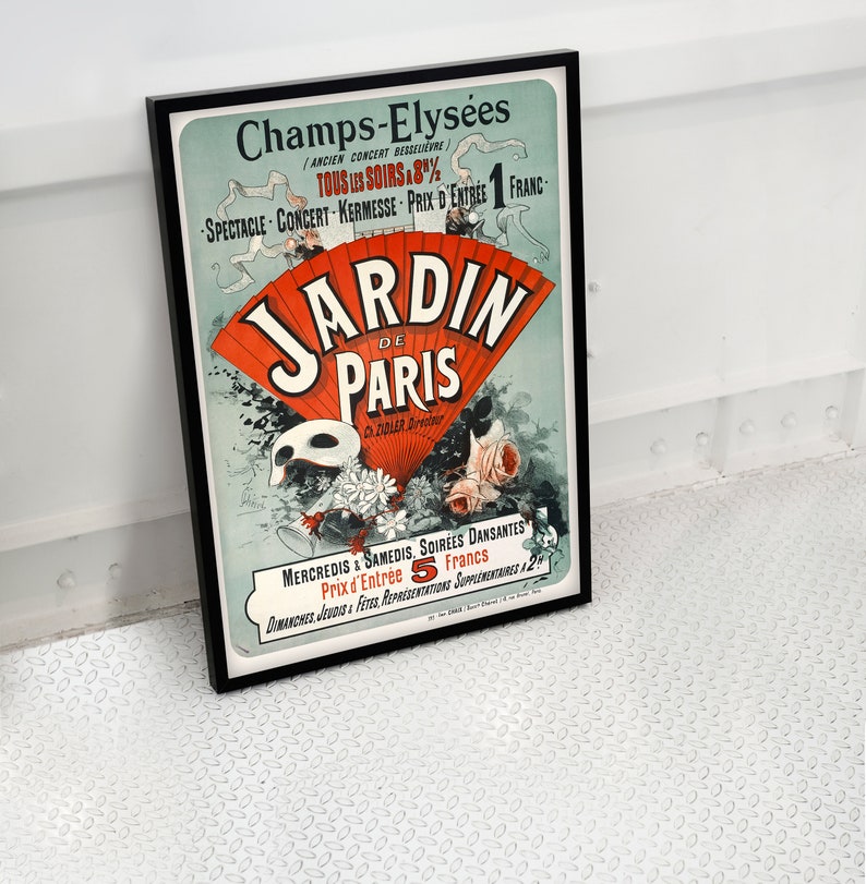 Vintage Champs-elysées Concert Poster Reprint Ancien Concert - Etsy