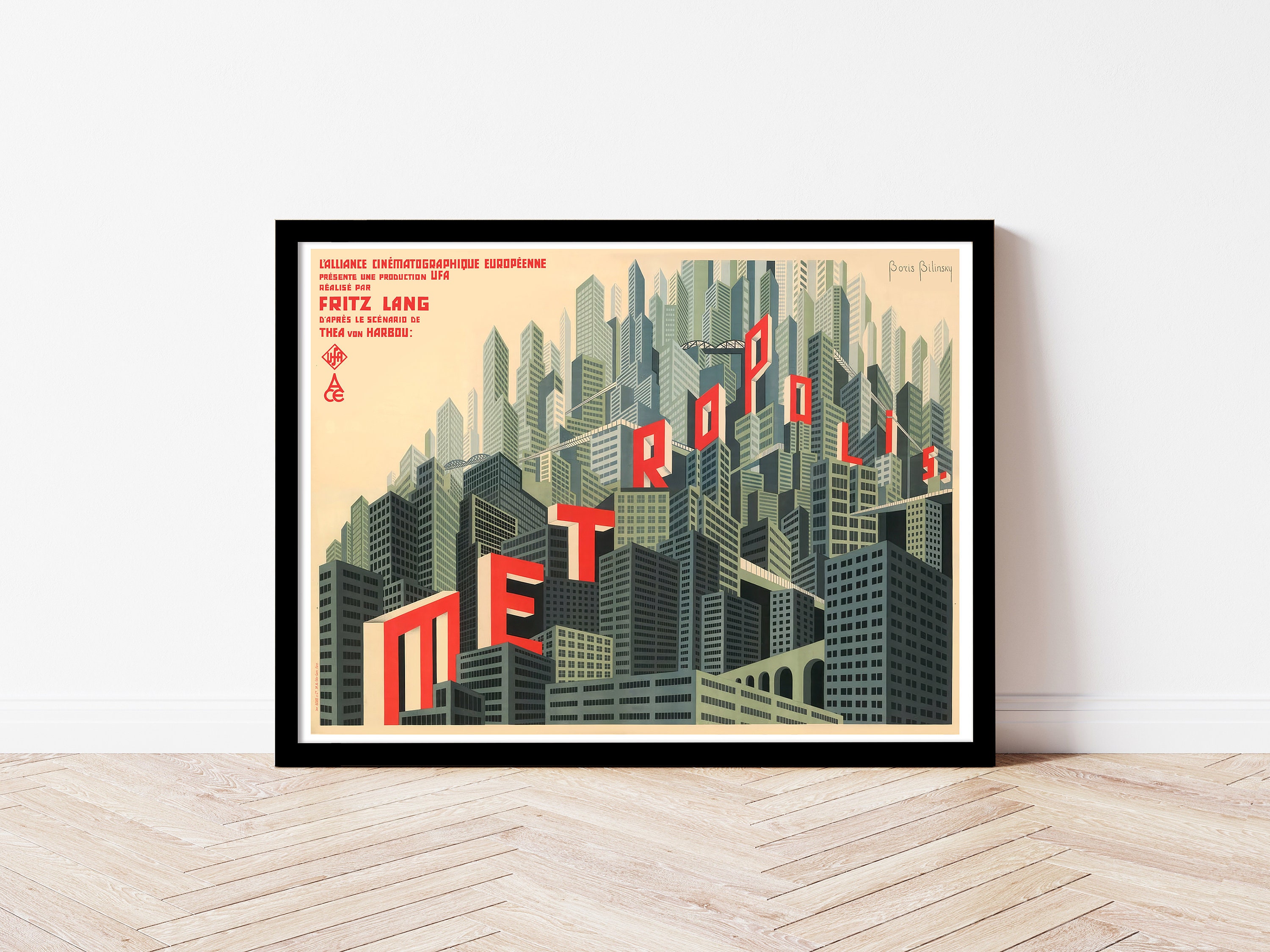Metropolis Poster Art by Boris Bilinski, State Museums in Berlin Poster ...