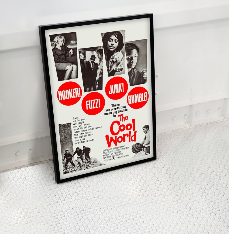 The Cool World 1963 Poster Vintage Black Cinema Gritty - Etsy