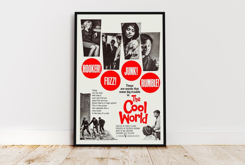The Cool World 1963 Poster Vintage Black Cinema Gritty - Etsy