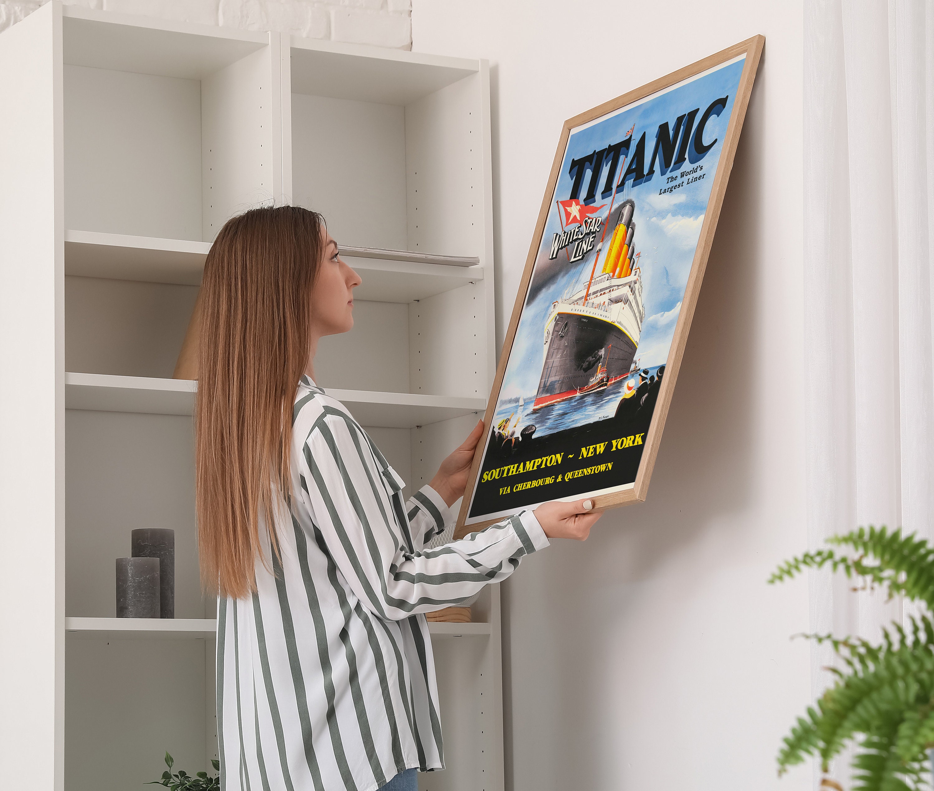 TITANIC by Peter Fussey 1912 Poster Reprint Vintage Maritime Art Print ...