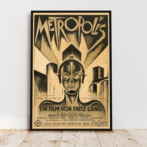 Metropolis Movie Poster Reprint - Classic Sci-fi - Fritz Lang - Etsy