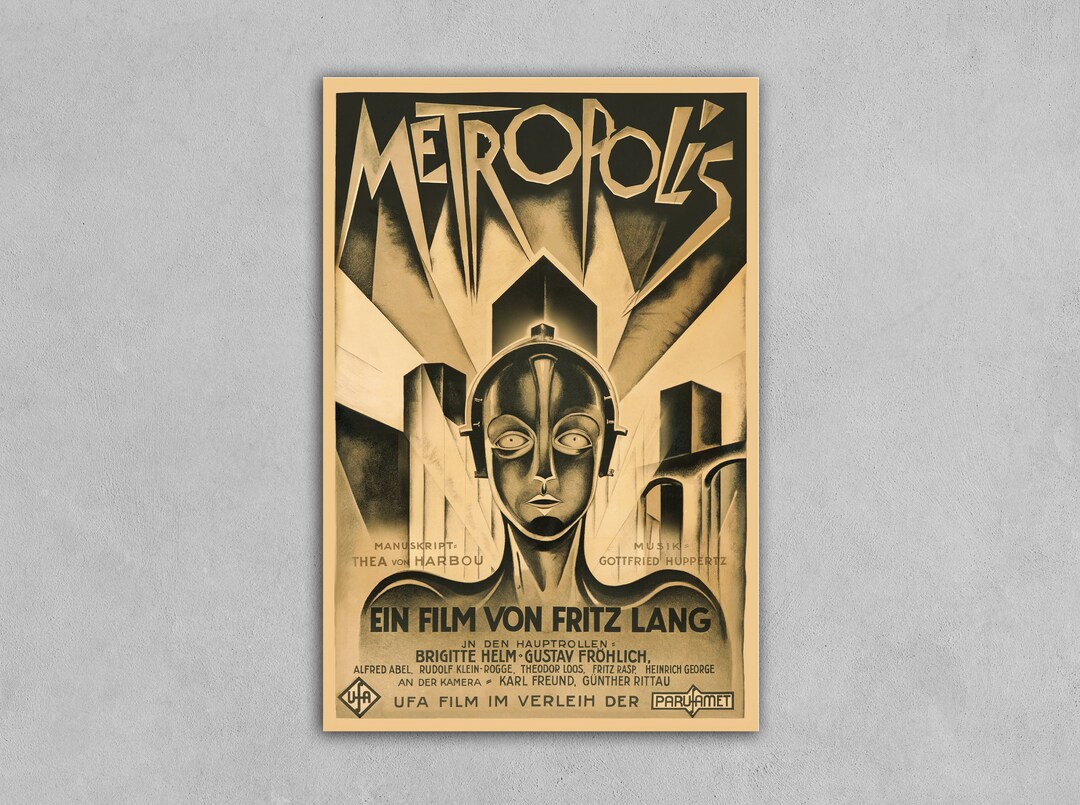 Metropolis Movie Poster Reprint Classic Sci-fi Fritz Lang - Etsy UK