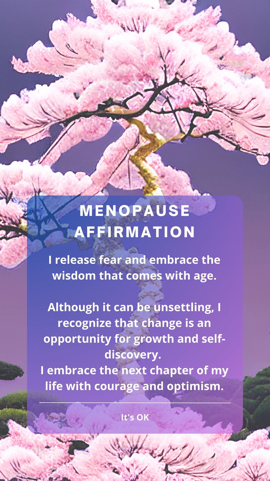Menocards: Menopause Affirmations Cards Wallpaper Background, Self-care ...