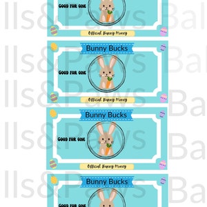 Bunny Bucks - Printable Easter Gift Certificates - Etsy