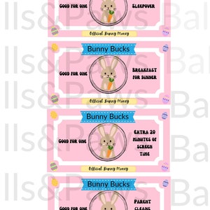 Bunny Bucks - Printable Easter Gift Certificates - Etsy