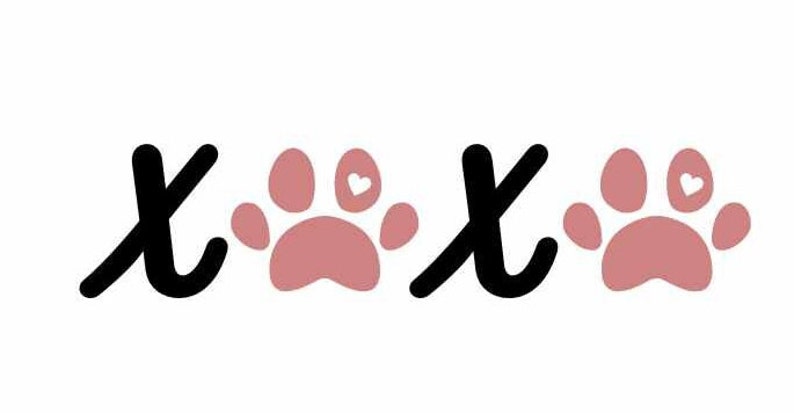 XOXO Paw Love SVG - Etsy