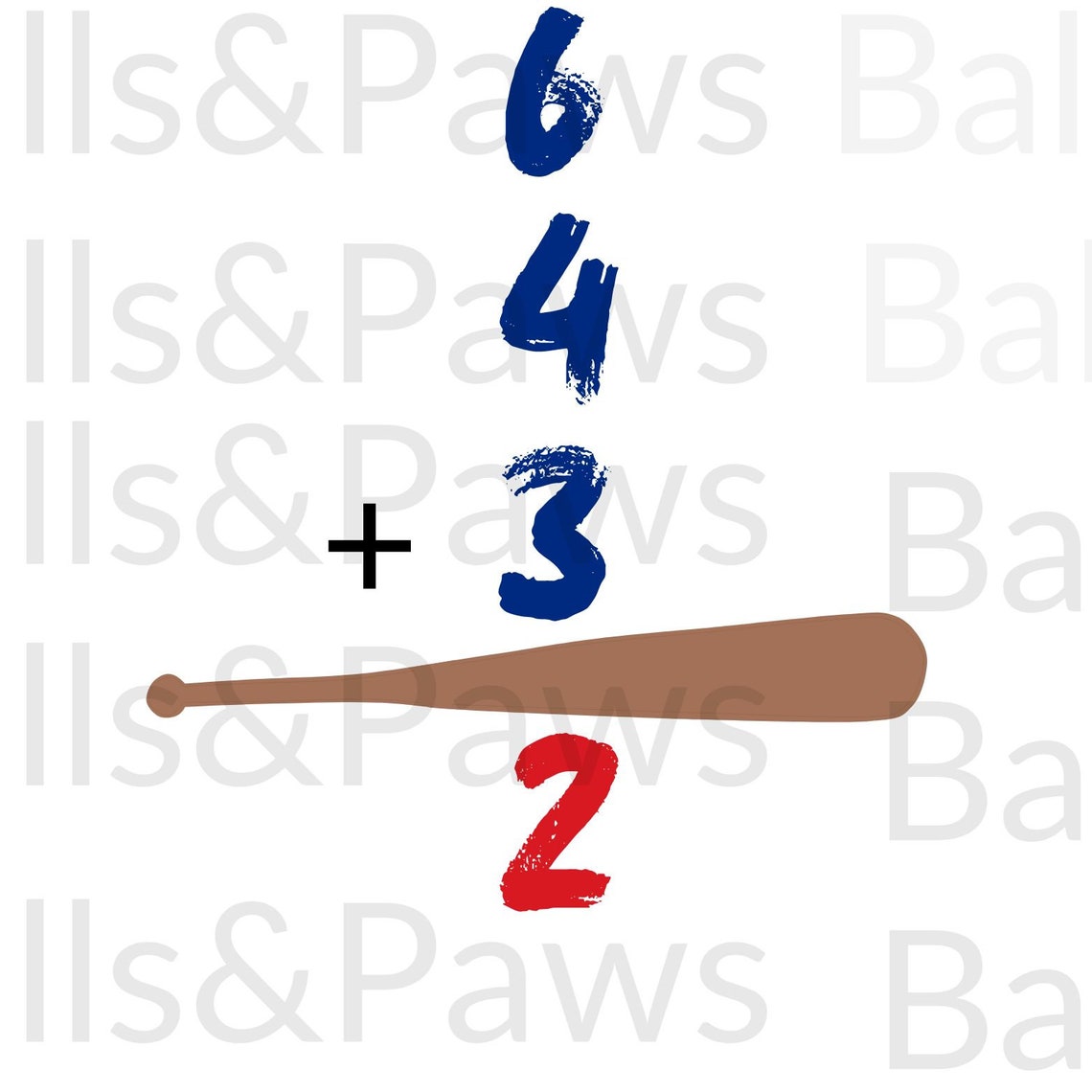 6+4+3=2 Double Play Logo-digital Files - Etsy