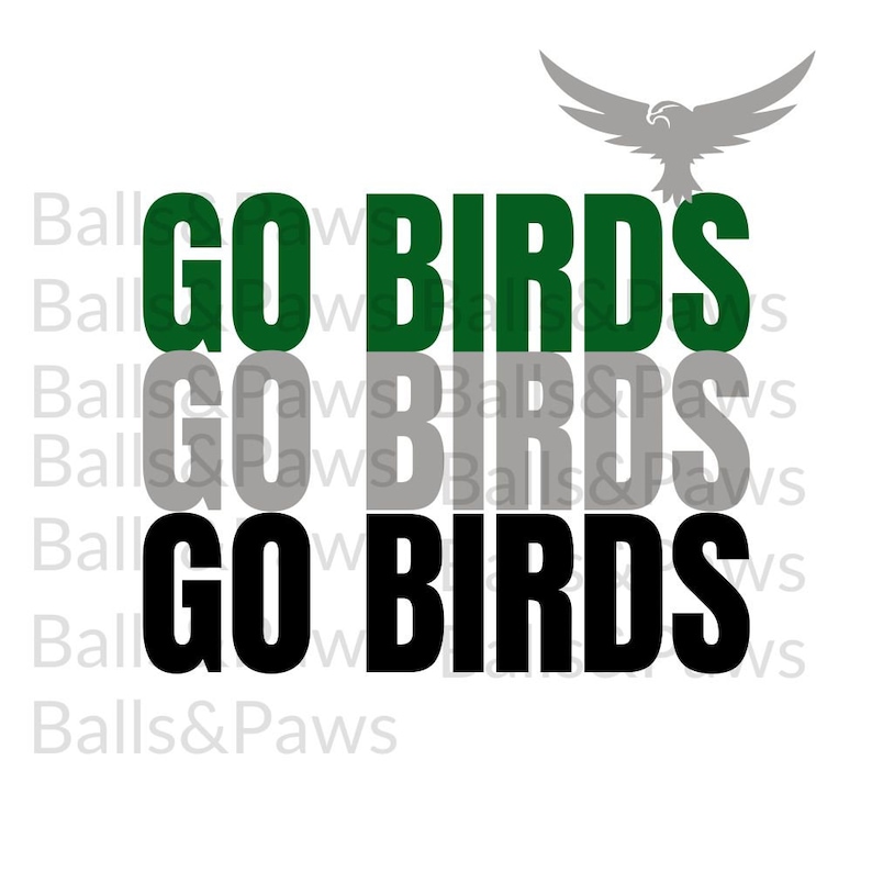 Go Birds (eagles)- SVG and JPEG Files - Etsy