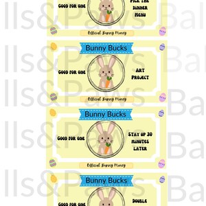 Bunny Bucks - Printable Easter Gift Certificates - Etsy