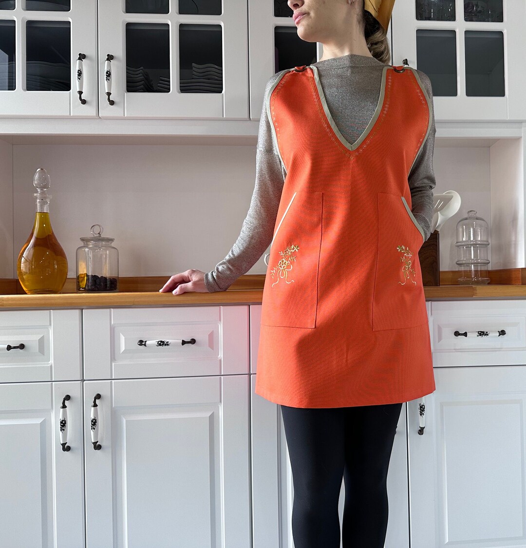 Custom Apron Mothers Day Gifts Embroidered Apron Cafe Apron - Etsy