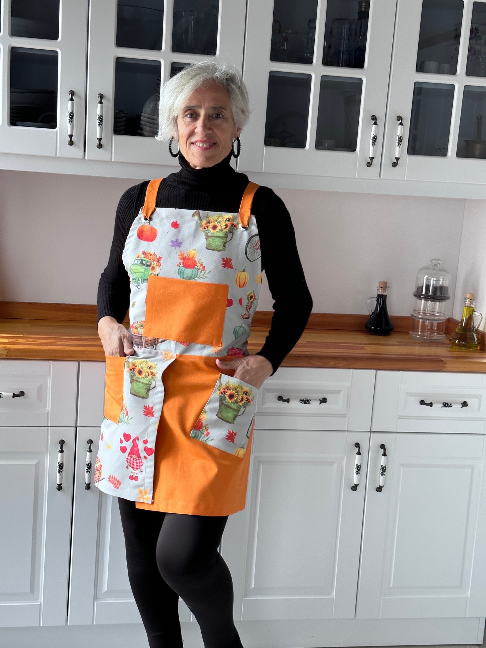Split Leg Pottery Apron Crafts Apron Kitchen Apron With Pockets for ...