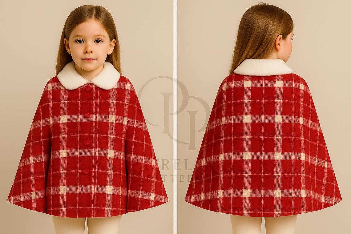 Girls Fur Collar Cape Sewing Pattern – Easy PDF Download - Etsy