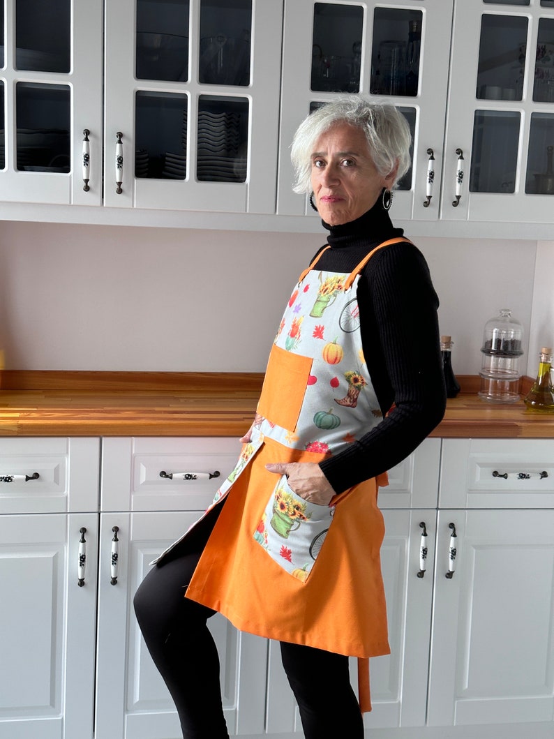 Split Leg Pottery Apron Crafts Apron Kitchen Apron With Pockets for ...