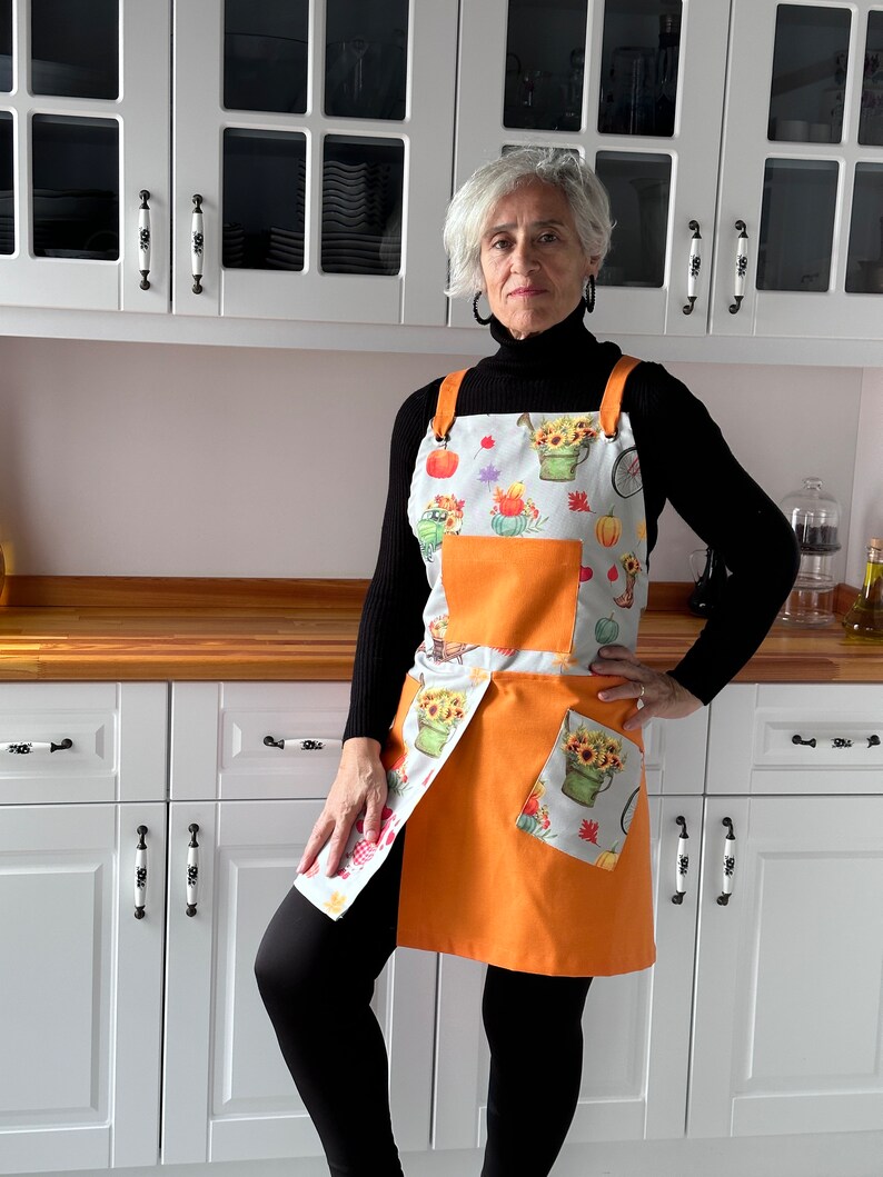 Split Leg Pottery Apron Crafts Apron Kitchen Apron With Pockets for ...