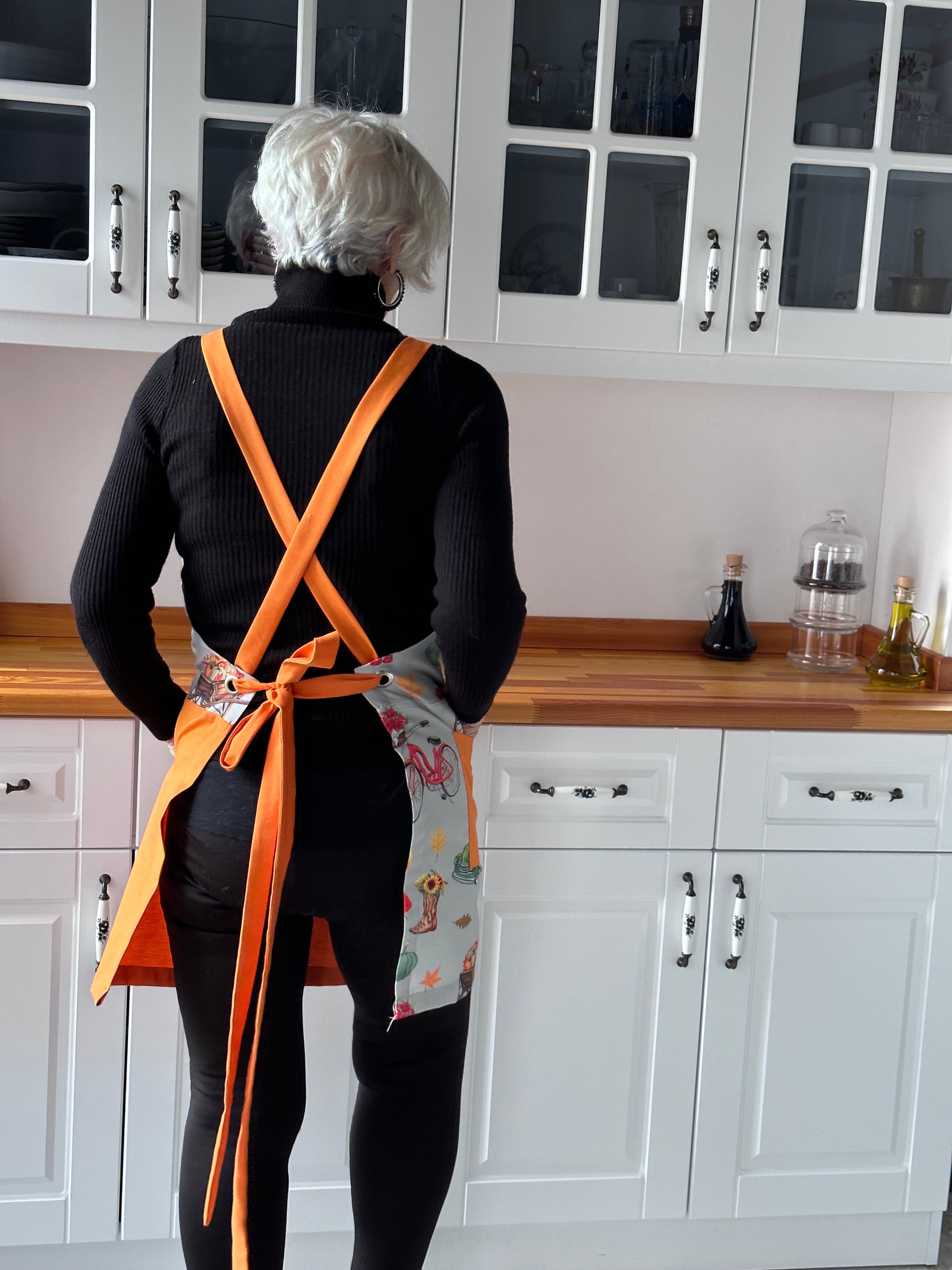 Split Leg Pottery Apron Crafts Apron Kitchen Apron With Pockets for ...