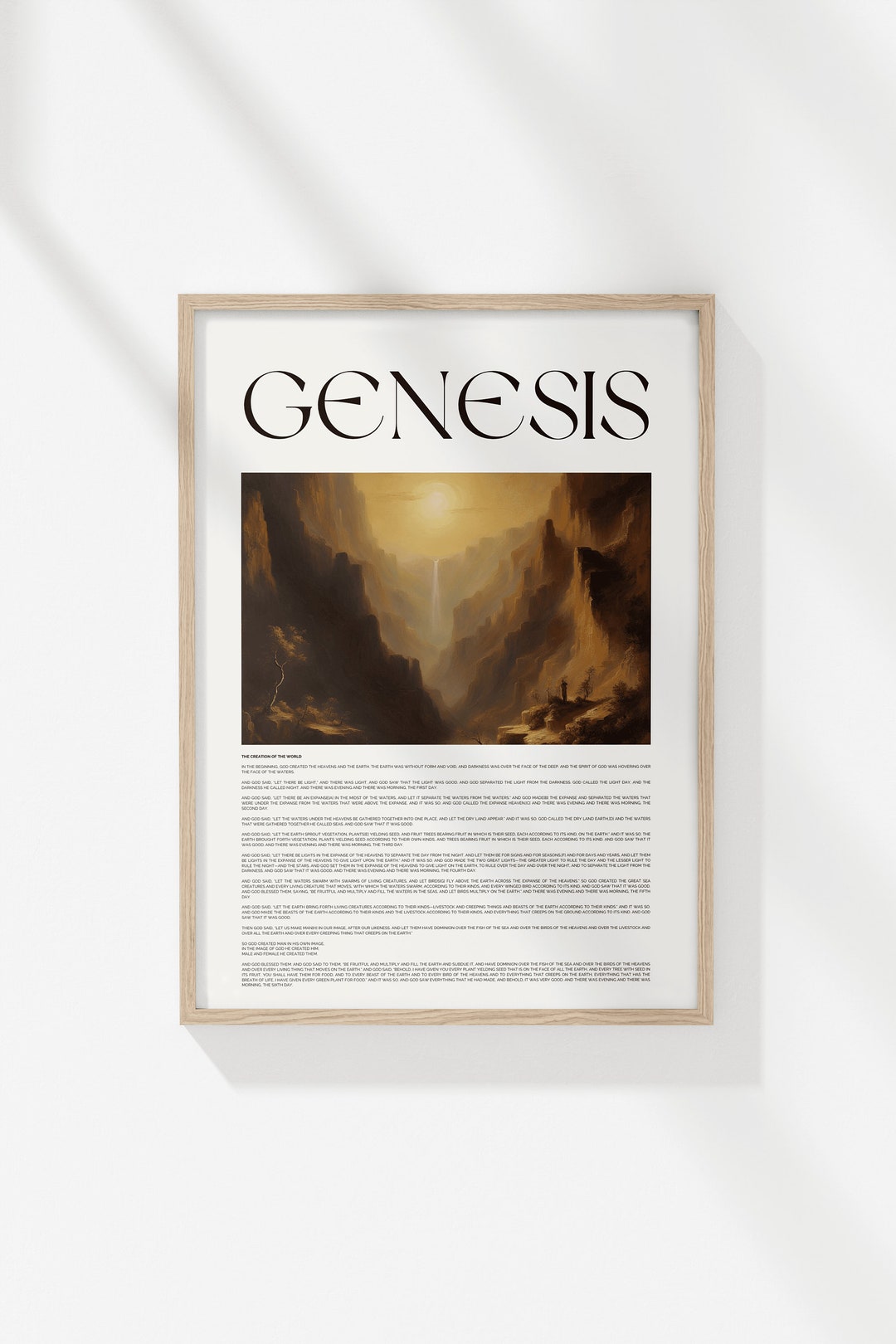 Genesis, Christian Wall Art, Bible Quote Wall Print, Bible Verse Prints ...