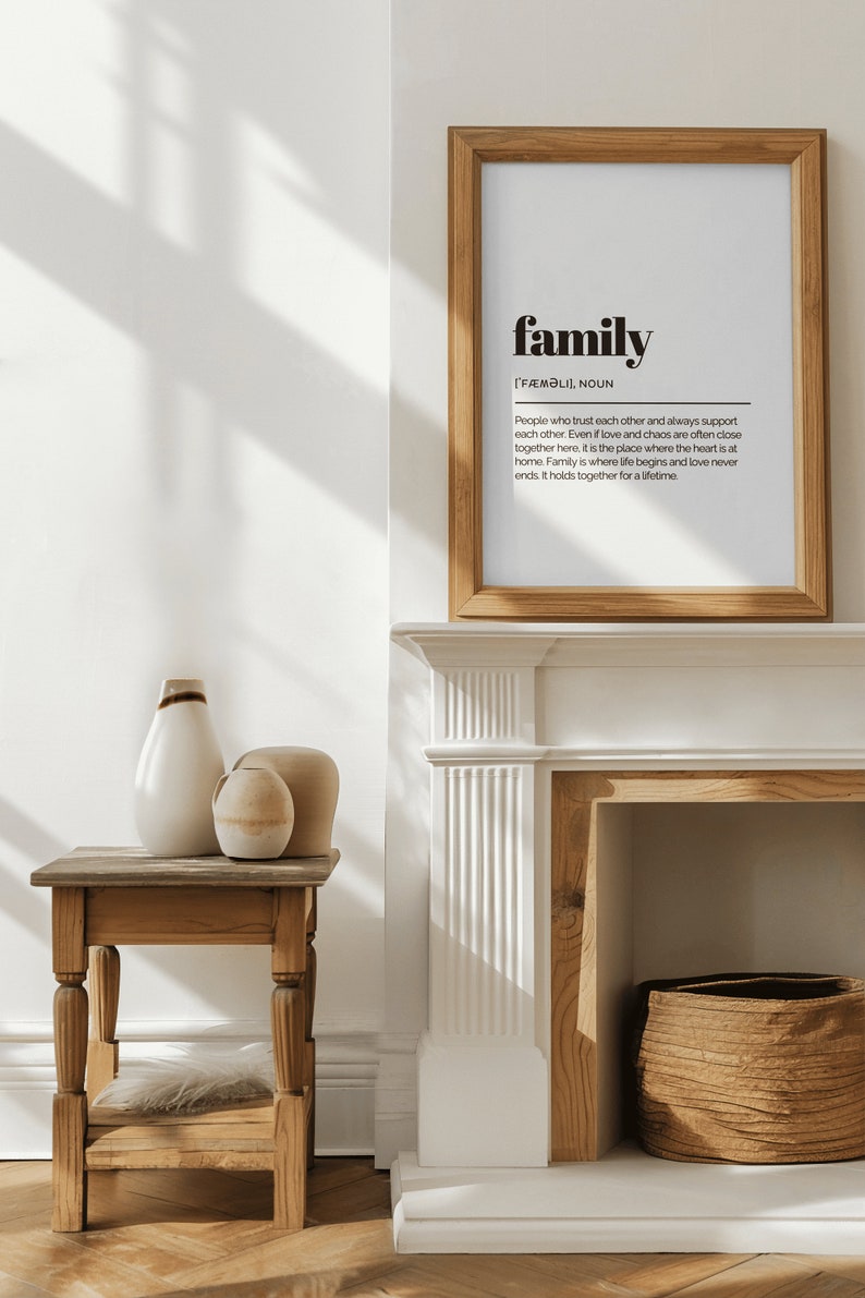 Family Poster, Definition Family, Poster for the Living Room ...