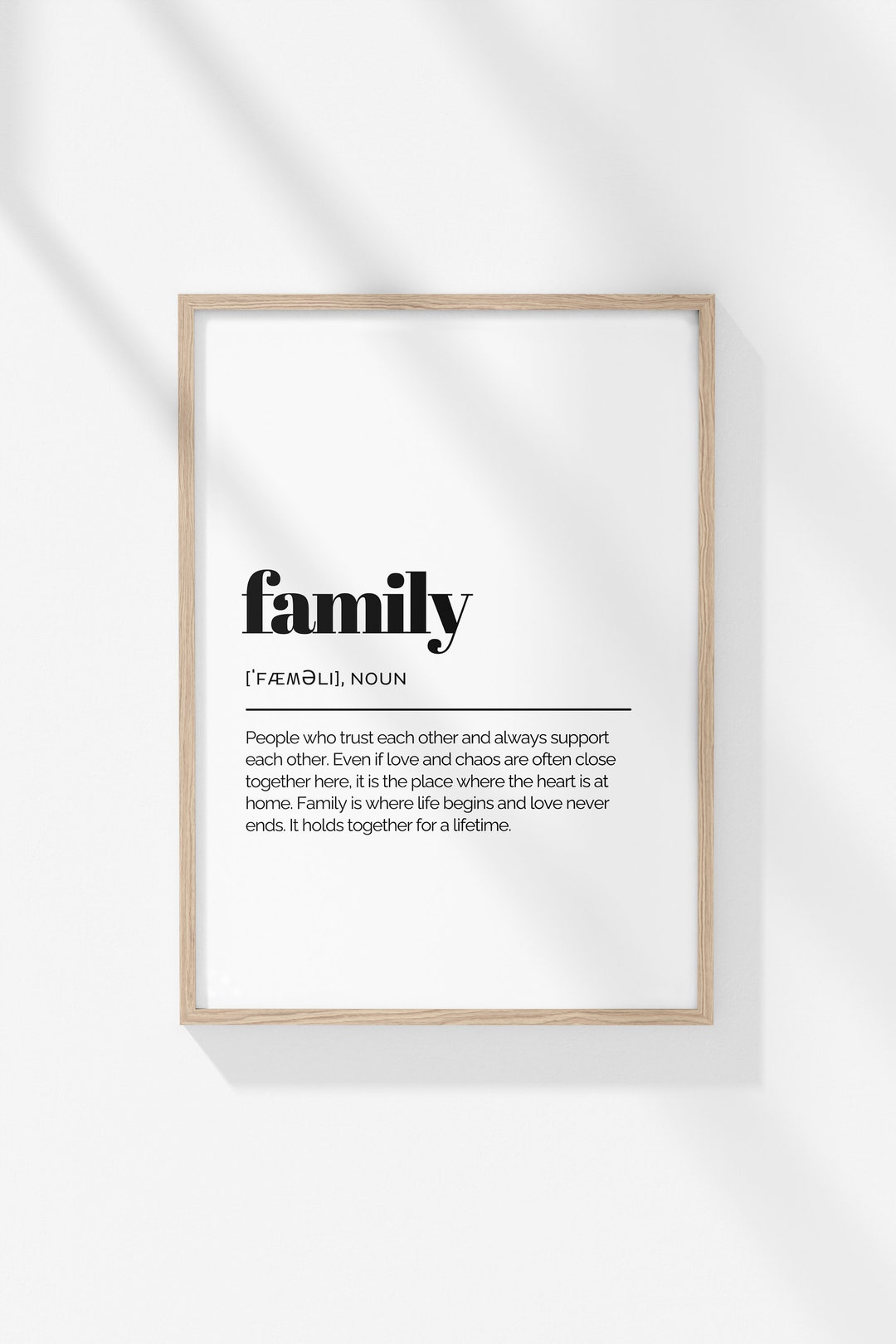 Family Poster, Definition Family, Poster for the Living Room ...