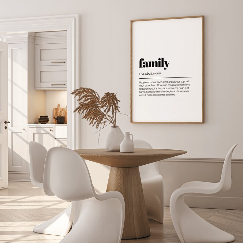 Family Poster, Definition Family, Poster for the Living Room ...