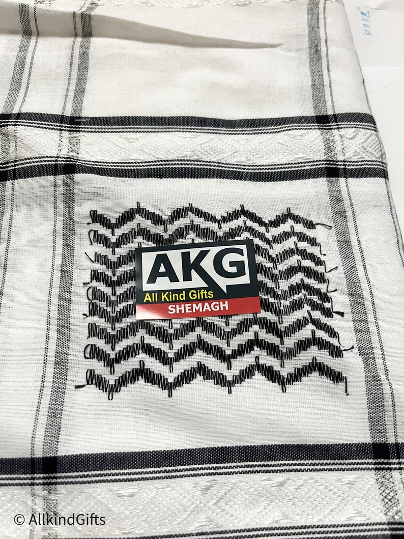 Palestinian Shemagh Keffiyeh Scarf, Black White Shemagh, Free Palestine ...