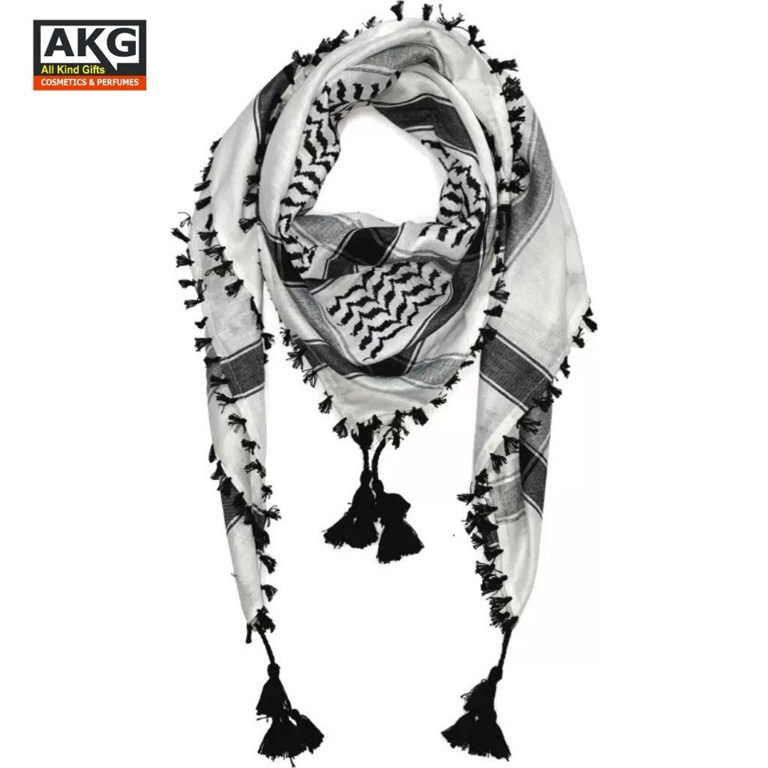 Palestine Keffiyeh Shemagh Scarf, Hirbawi Shemagh Keffiyeh, Black ...