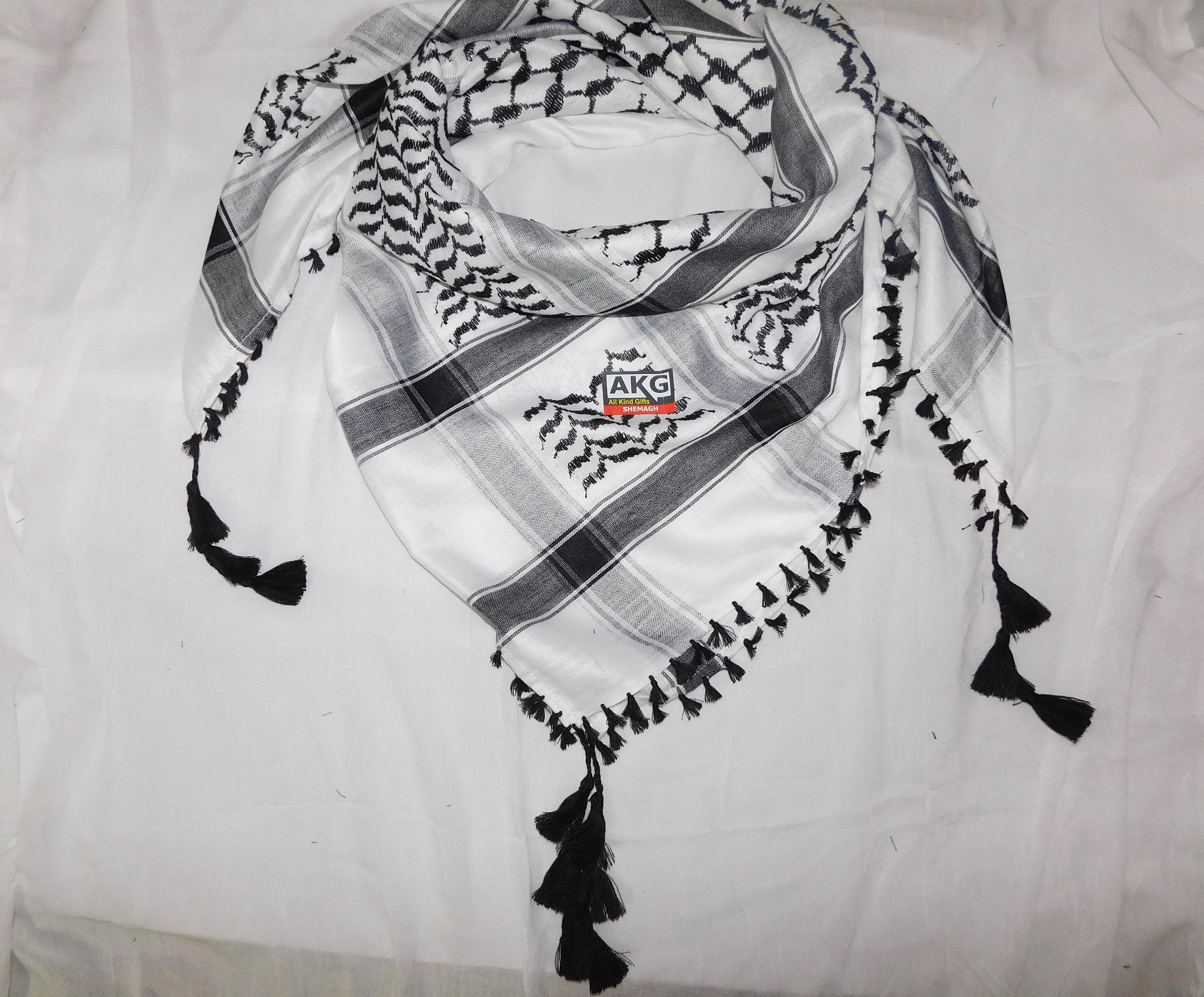 Palestine Keffiyeh Shemagh Scarf, Hirbawi Shemagh Keffiyeh, Black White ...