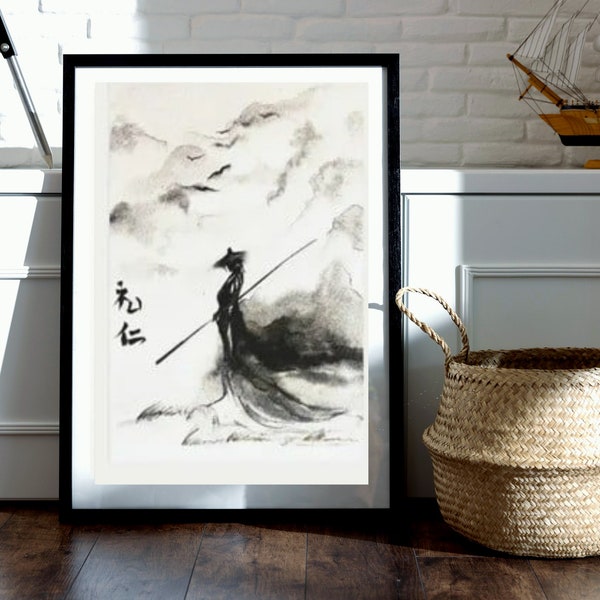 Samurai Ink Poster - Etsy