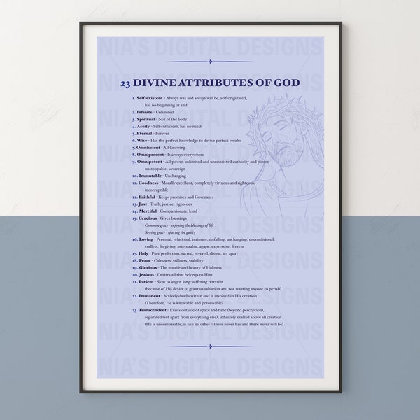 Attributes of God - Etsy
