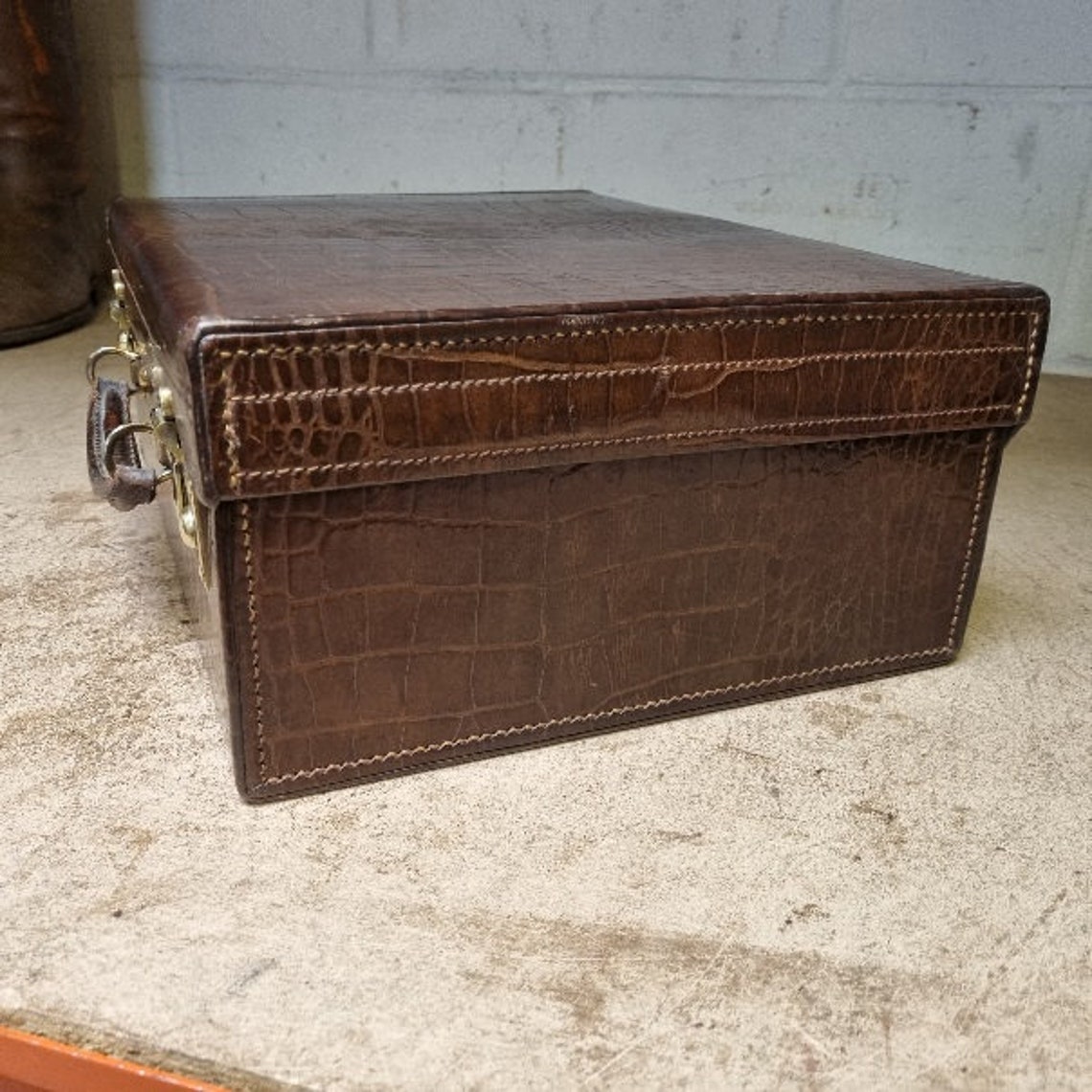 Beautiful Mock-crocodile Leather Weekend Case 16 Harrods London - Etsy