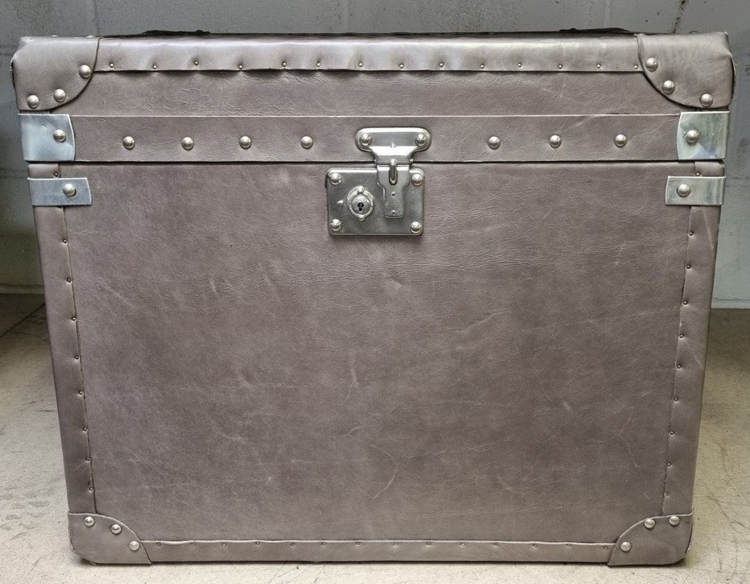Grey Leather Side Trunk 60 Cm Wide - Etsy