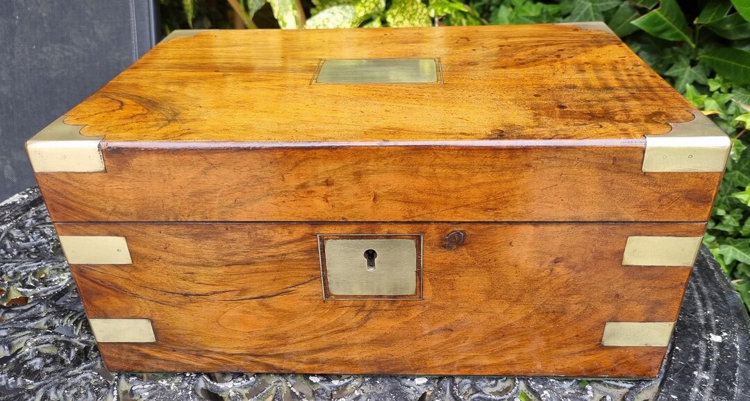 Superb Victorian Walnut Writing Box 14" C 1860 - Etsy