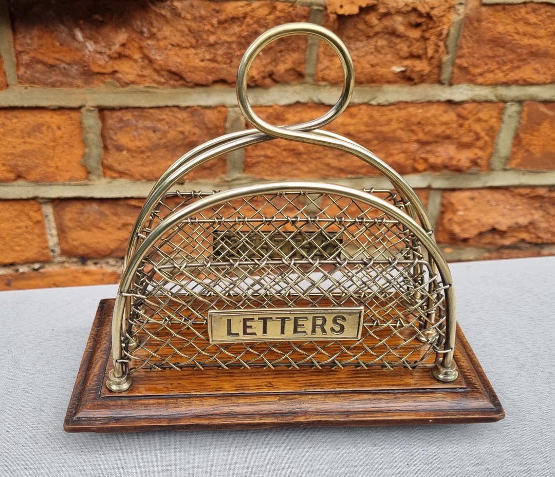 Antique Victorian Brass and Oak 'LETTERS' Rack 7" C1880 - Etsy