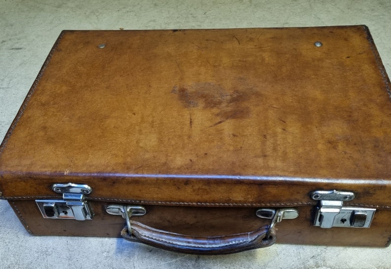 Vintage Leather Attache Case 16 Wide - Etsy