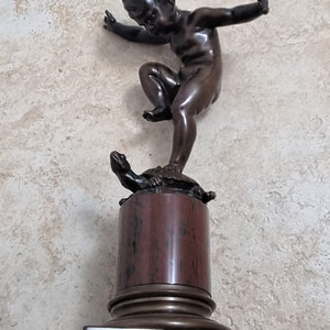 Antique Bronze Statue of Boy Standing on Tortoise by Otto Geyer C 1880 ...