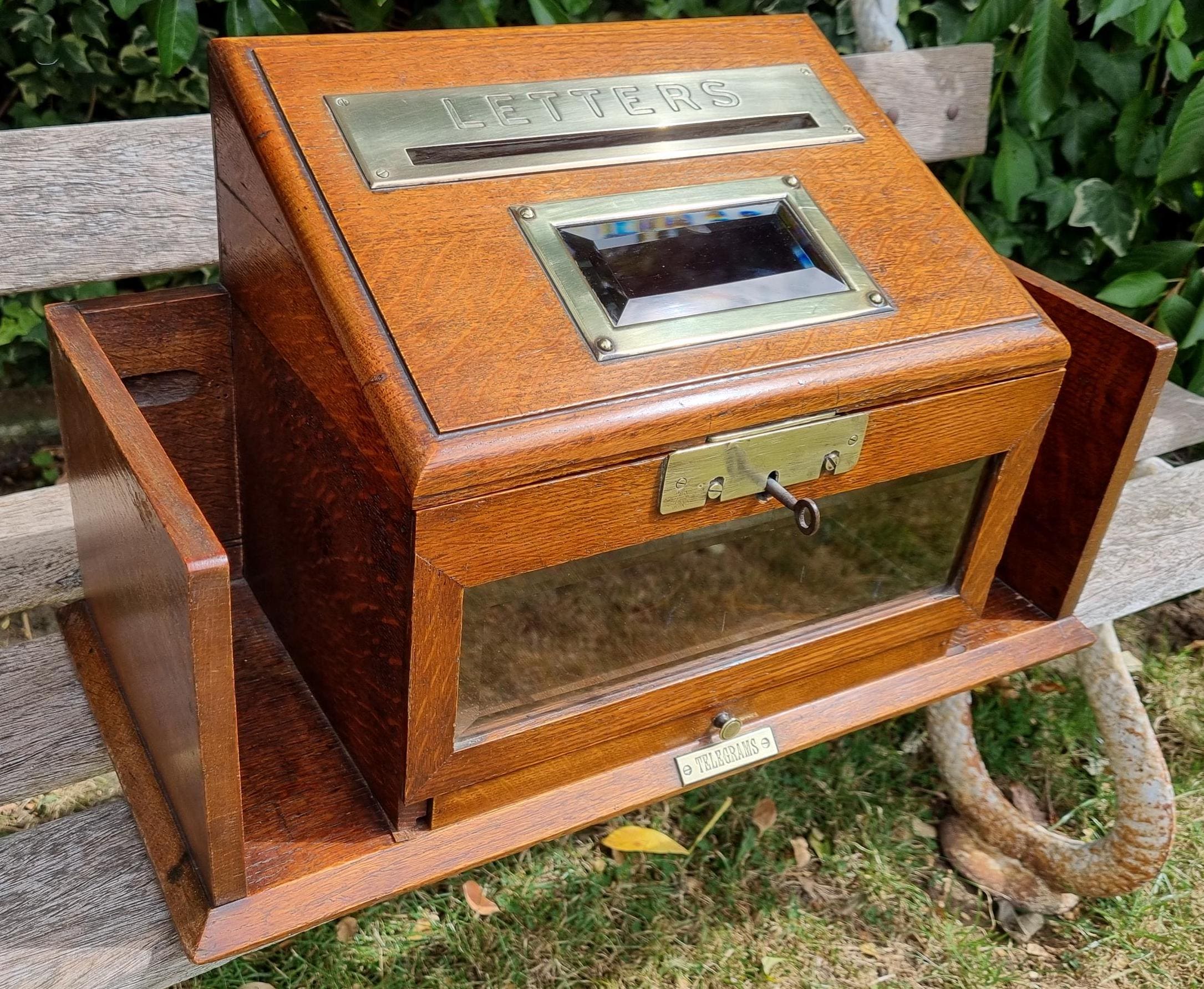 Antique Oak 'country House' Post Box With Brass, 18" X 9" C 1880 - Etsy