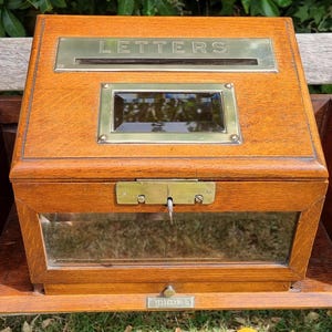 Antique Oak 'country House' Post Box With Brass, 18" X 9" C 1880 - Etsy