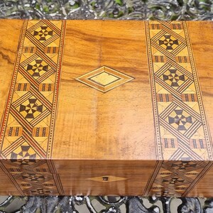 Small Victorian Walnut Inlaid Table Box 9x 6 X 4 - Etsy