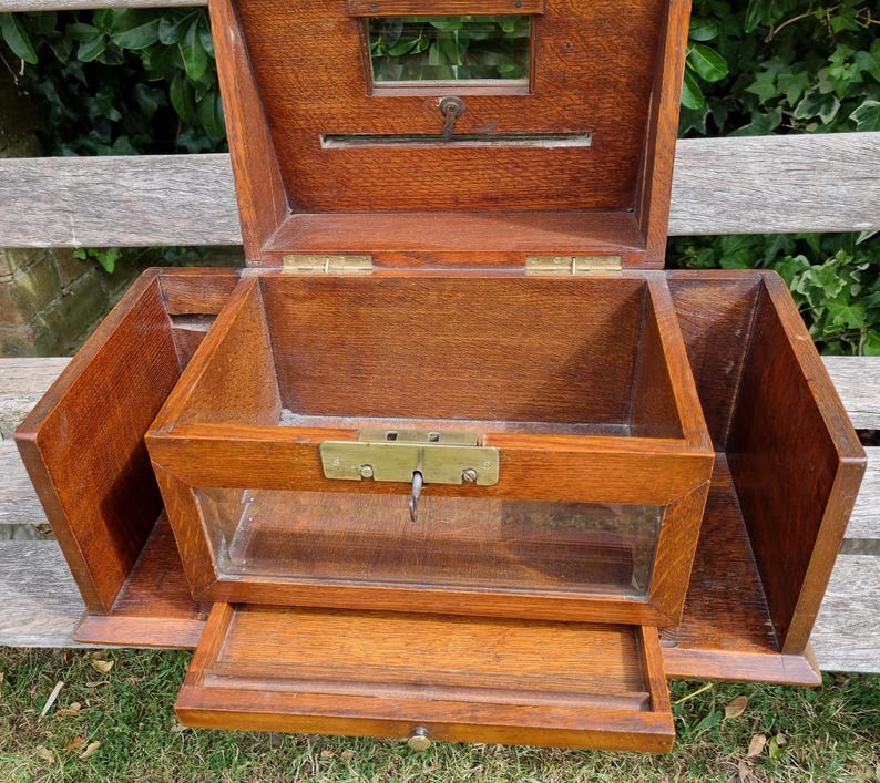 Antique Oak 'country House' Post Box With Brass, 18 X 9 C 1880 - Etsy