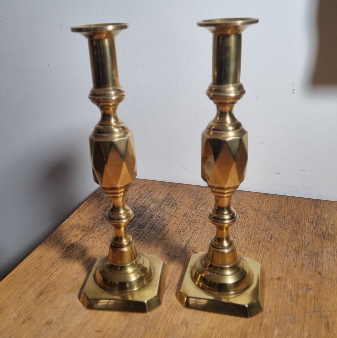 Pair Vintage King of Diamonds Candlesticks 30 Cm - Etsy
