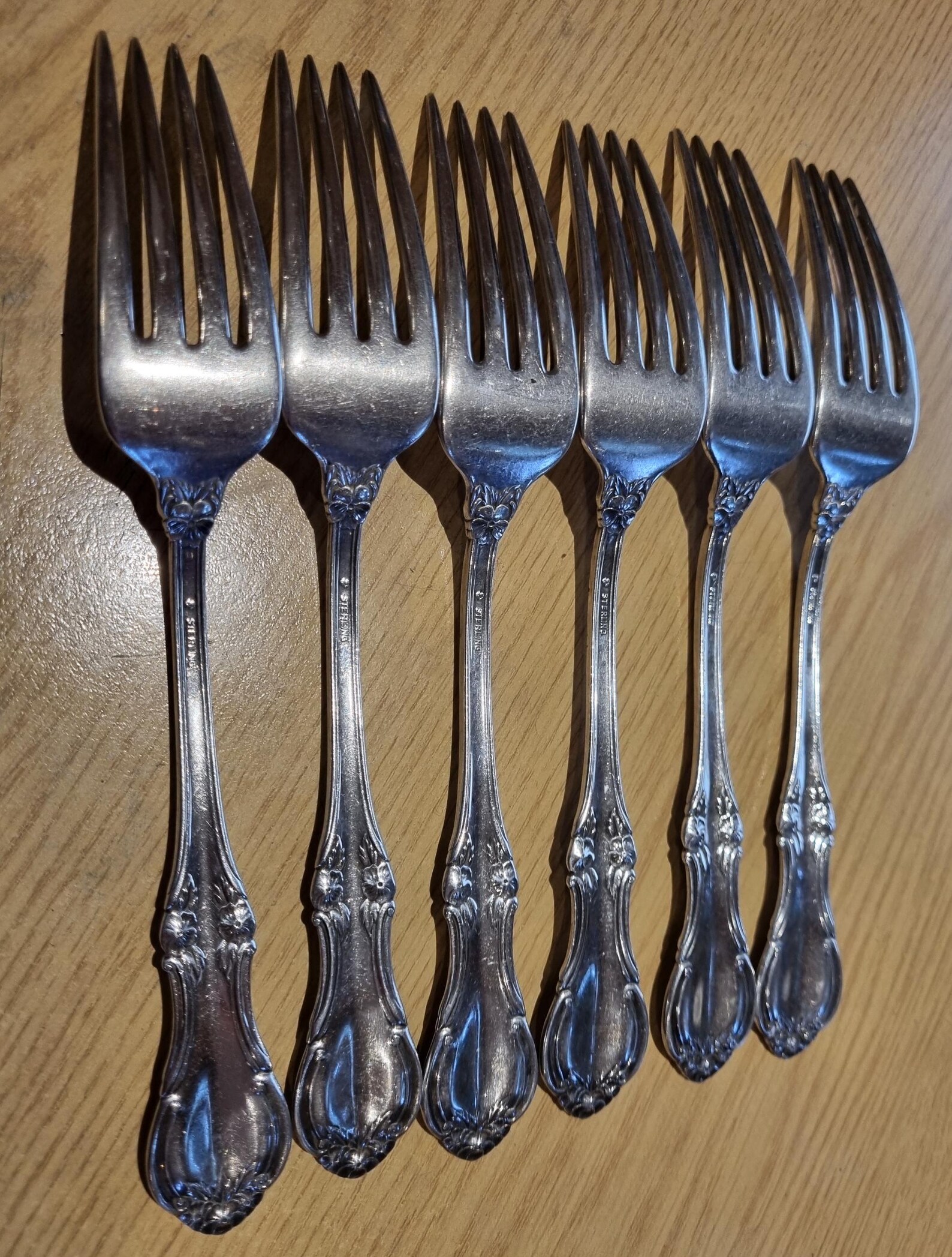 Set 6 Antique Sterling Silver Forks Queen's Pattern C 1880 - Etsy