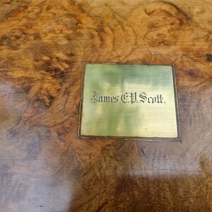 Antique Figured Walnut Writing Box With Brass Edging 16" X 10" X 7" - Etsy