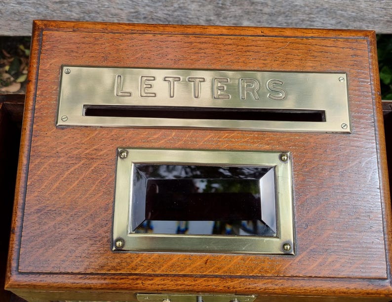 Antique Oak 'country House' Post Box With Brass, 18 X 9 C 1880 - Etsy